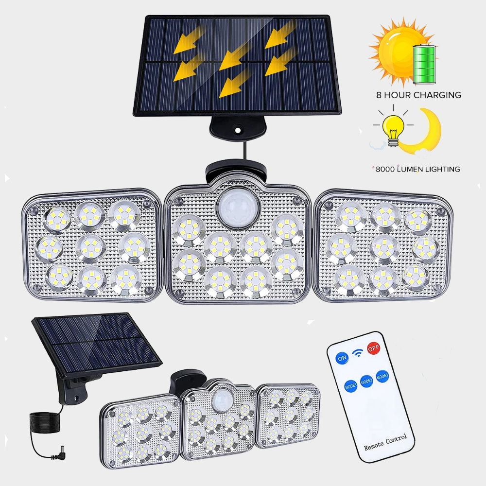 Solar LED Motion Sensor Light for Outdoor or Garden with Remote Control ...